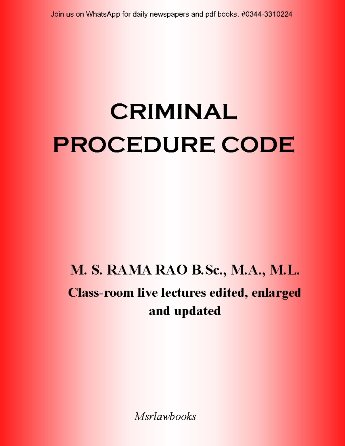 Criminal Procedure CODE-1 - [1:0x55ff2a77ef40] 78066 ms: Scavenge 1389 - Studocu