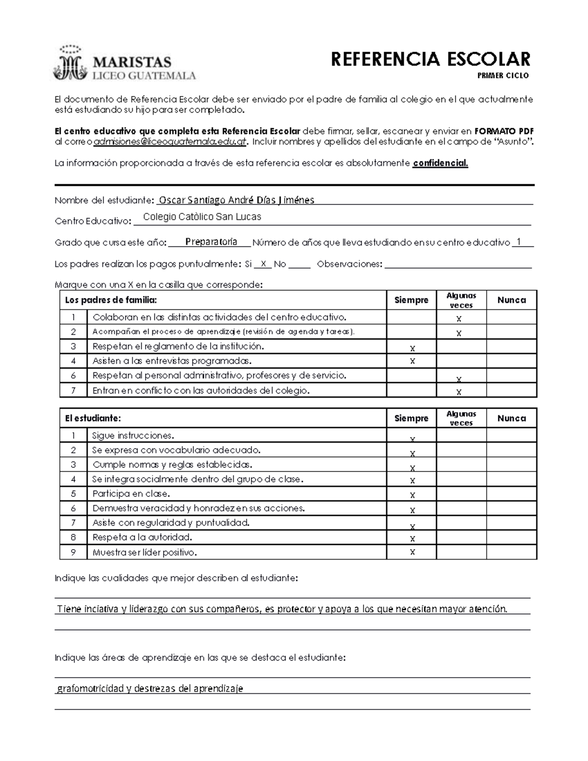 Referencia escolar I Ciclo 2024 santy - El documento de Referencia ...