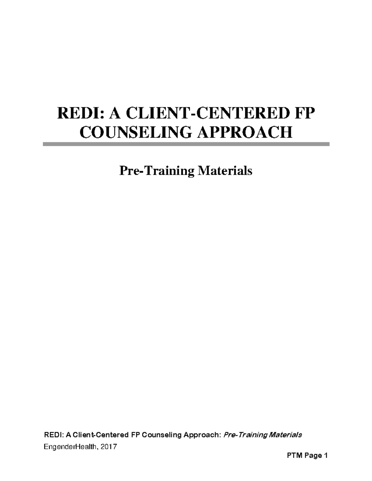 1-Pre-Training Materials- Final - REDI: A Client-Centered FP Counseling ...