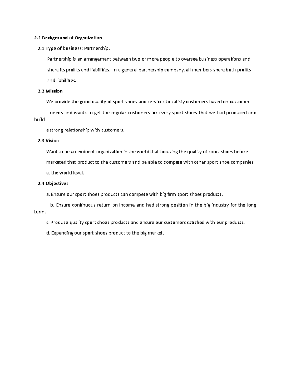 BPMM 1013 management company assignment 1 - 2 Background of ...