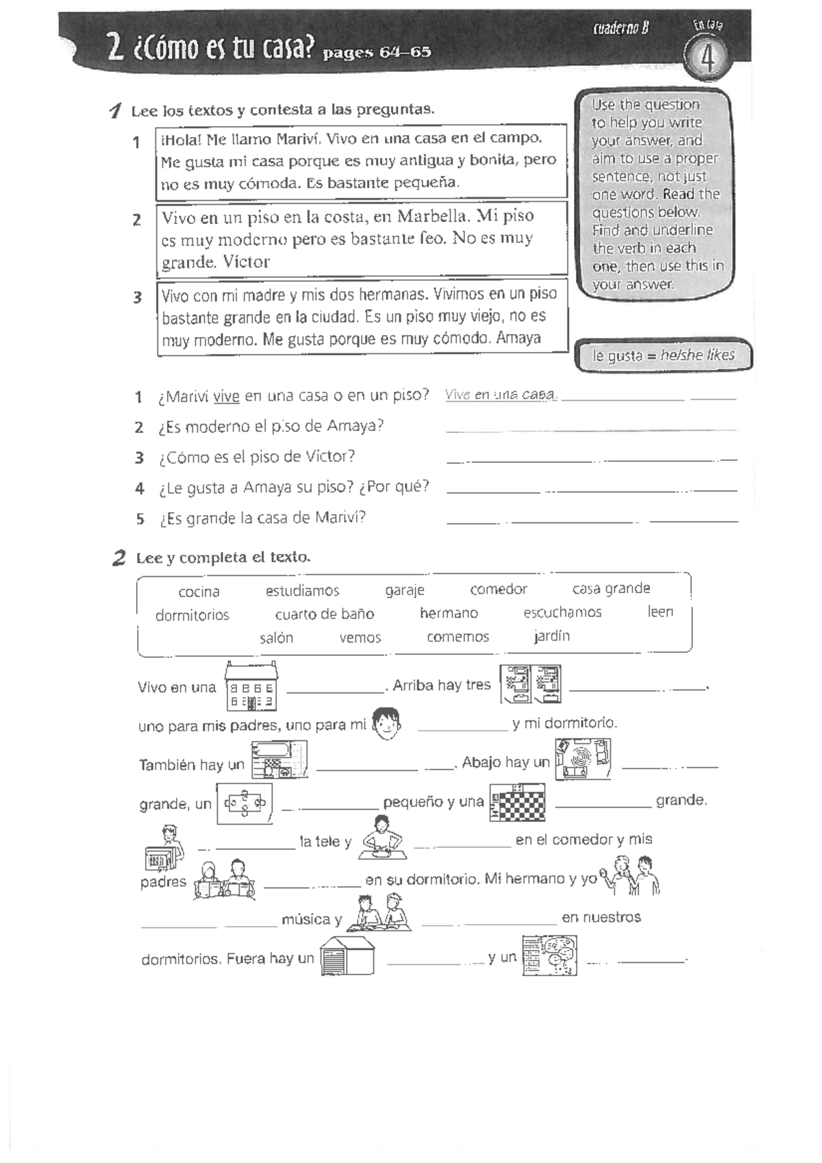 Como es tu casa - Activity to learn house objects - SPA152 - Studocu