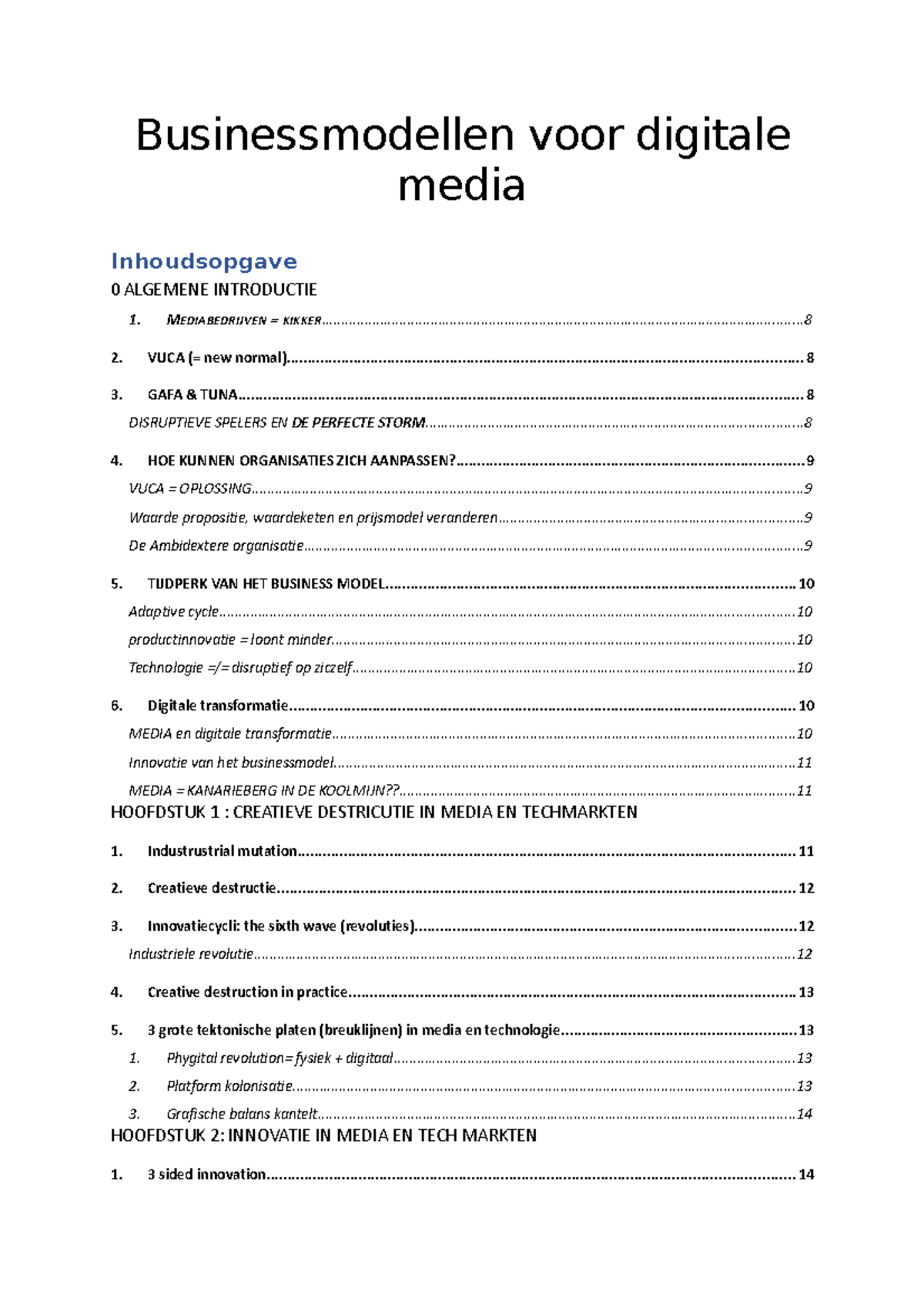 Businessmodellen voor digitale media - Businessmodellen voor digitale ...