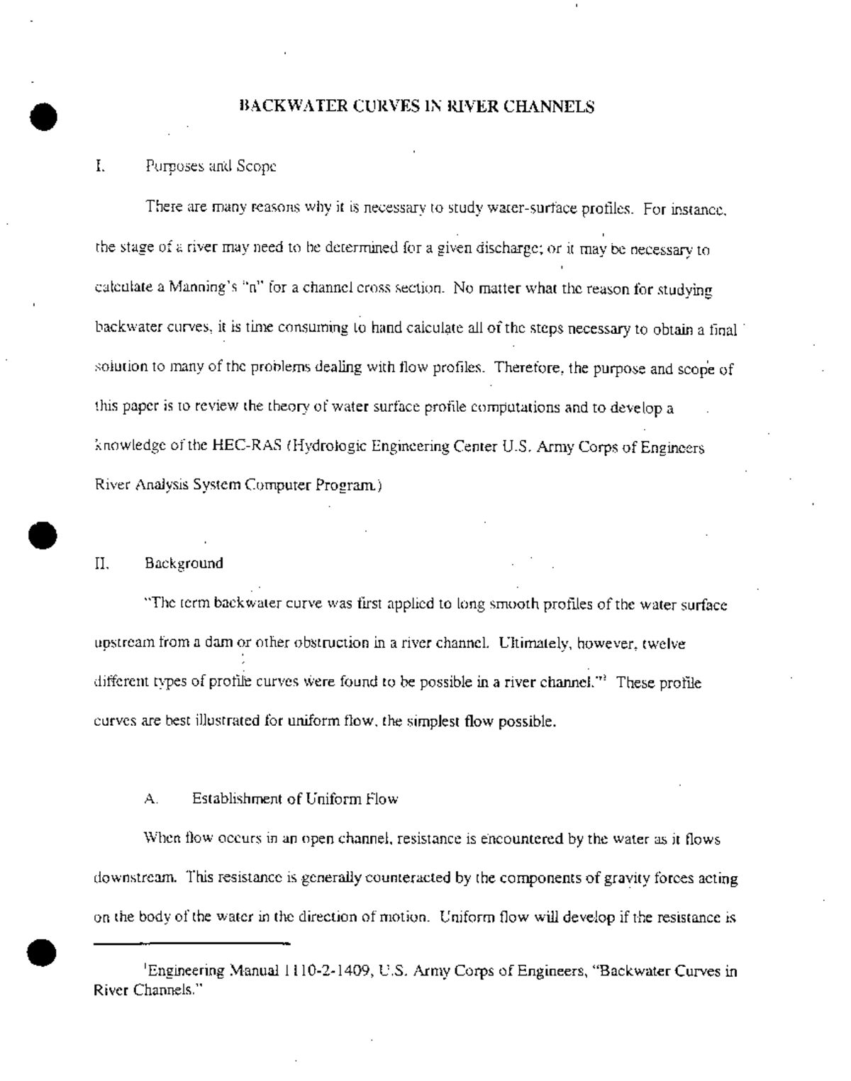 Backwater curves - Water Reticulation Design and Management - Studocu