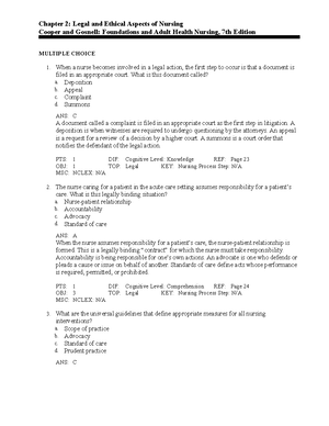 Ch 9 - ch9 - Chapter 9: Hygiene and Care of the Patient’s Environment ...
