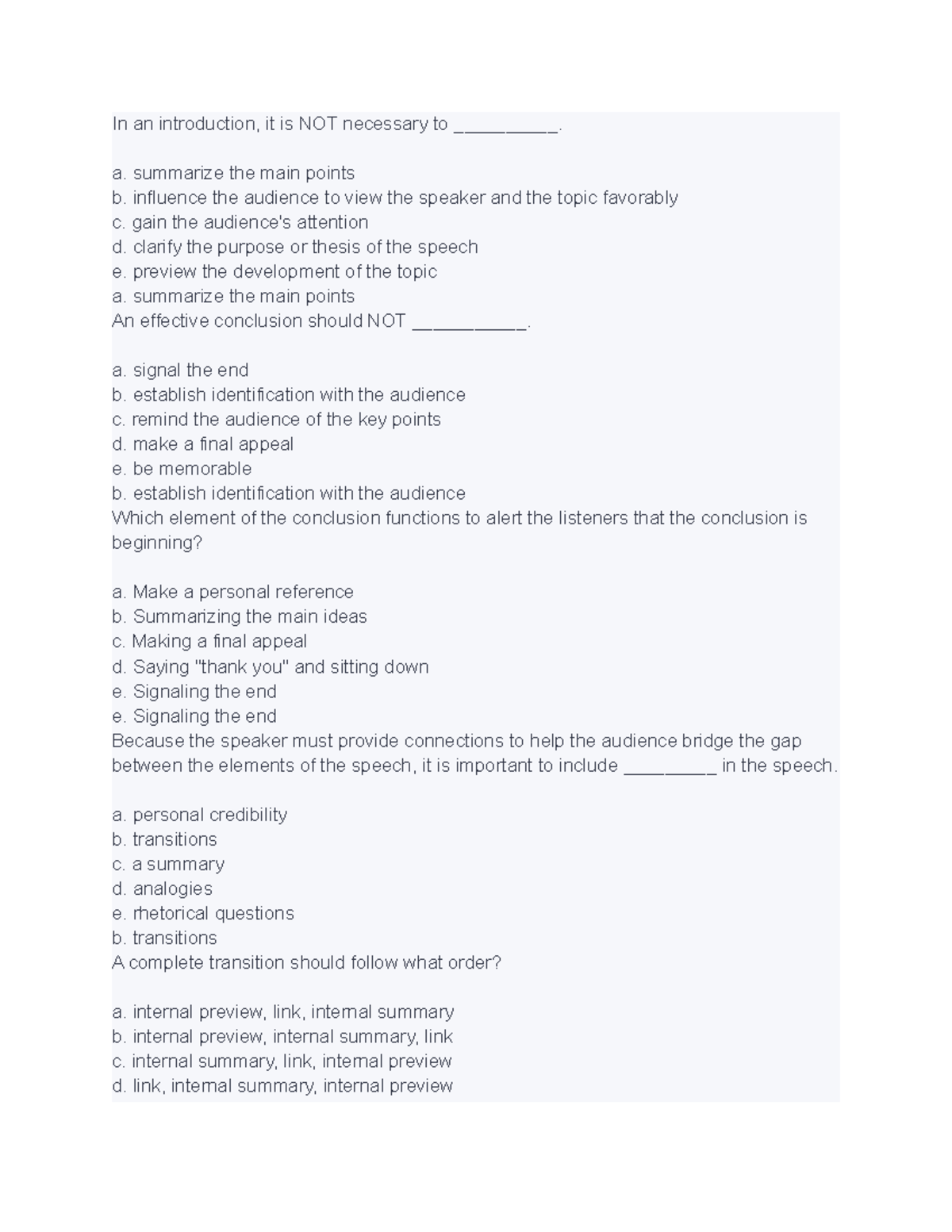COMS 101 (13) - Lecture Notes - In an introduction, it is NOT necessary ...