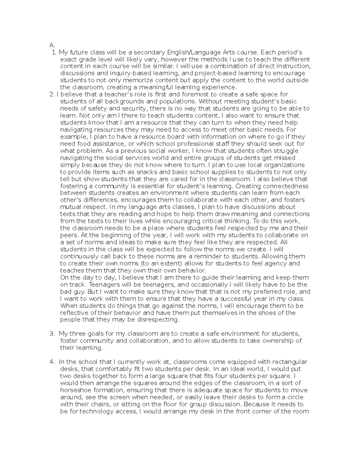 Task One - Task One! I passed on the first submission! - A. My future ...