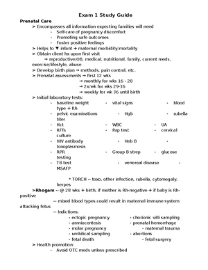 N372 - Exam 4 Studyguide - Exam 4 Study Guide The Newborn Newborn ...