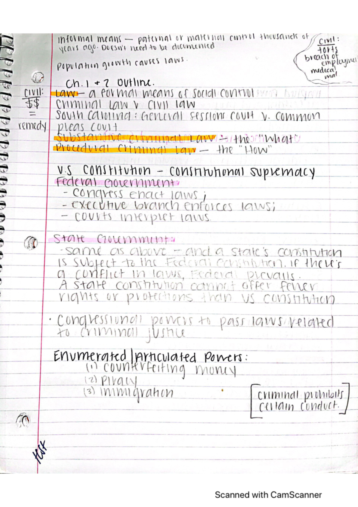 Units 1-5 - Explains the beginning of the criminal justice system and ...