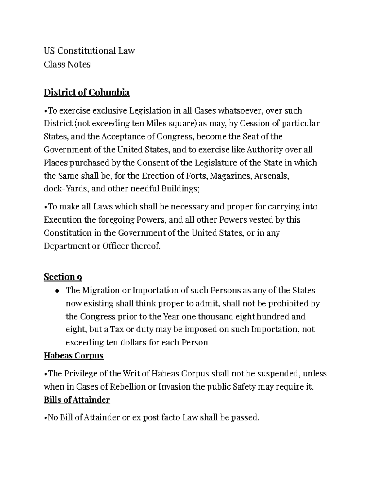 Constitustional Law 1 - Intro to constitutional law terms - US ...