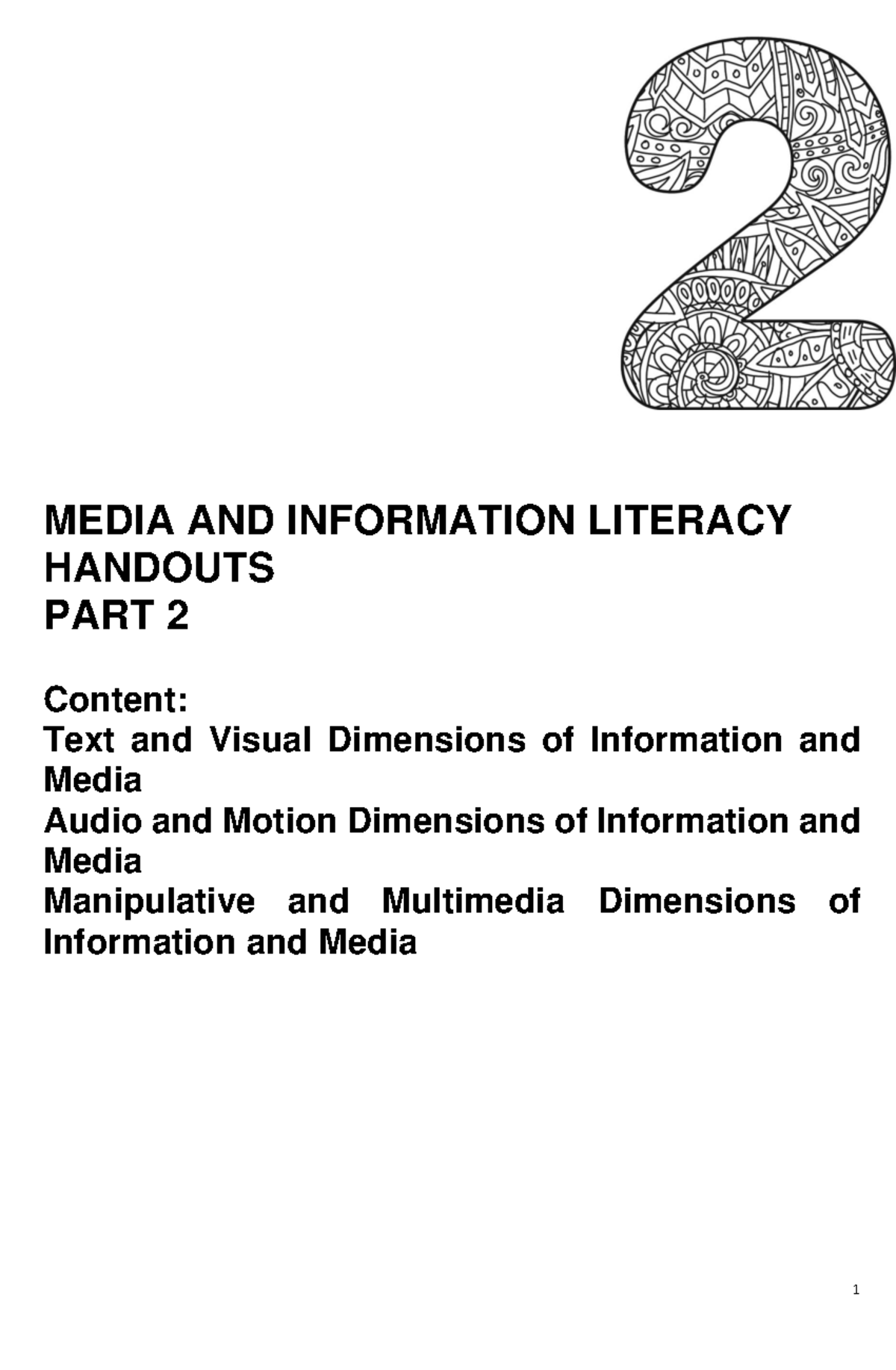 MIL-Handouts-Part-2-Module-4-6 - MEDIA AND INFORMATION LITERACY ...