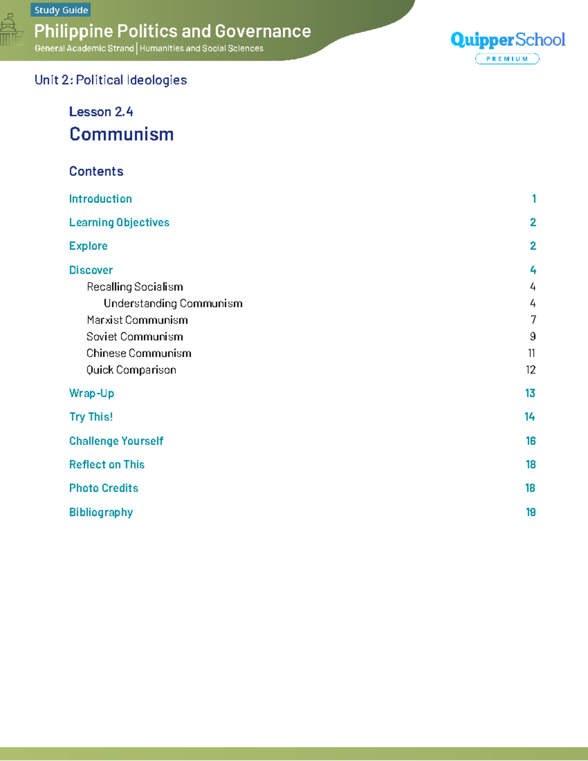 Communism - LESSON - Communism Lesson 2. Introduction Contents Learning ...
