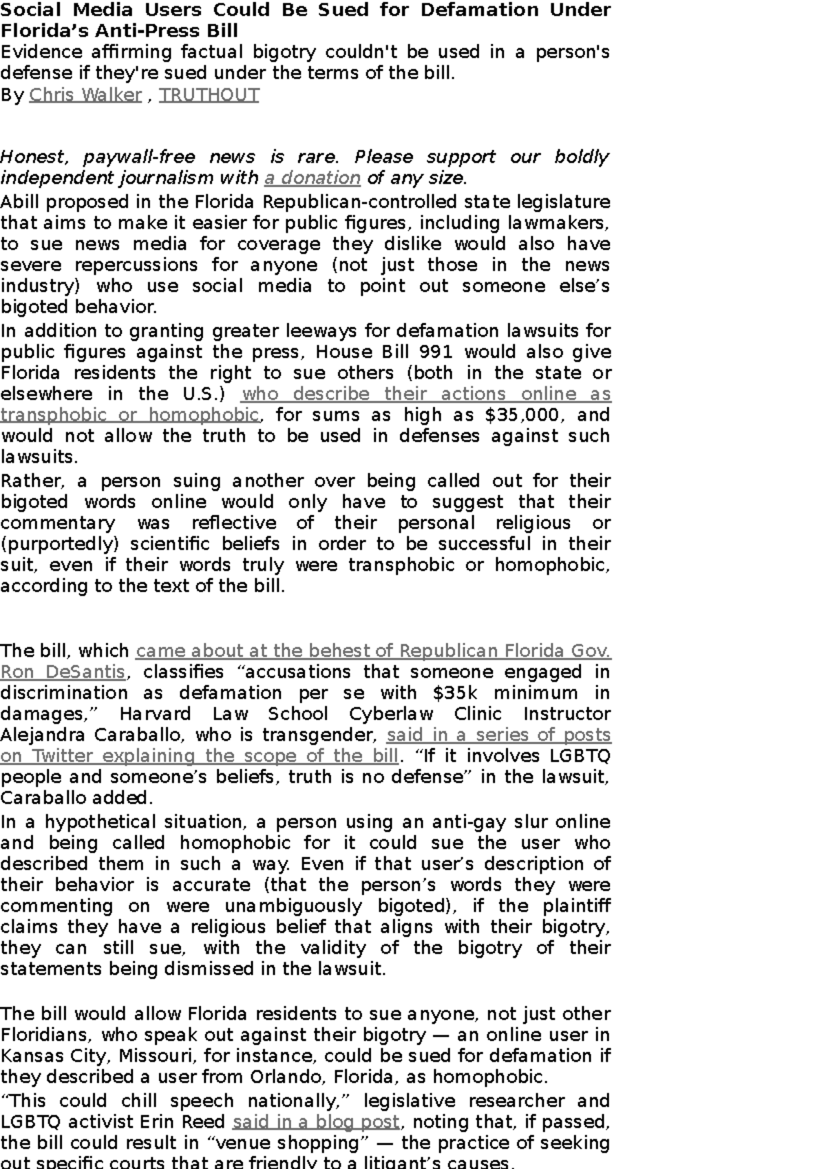 Defamation Essay - Social Media Users Could Be Sued for Defamation ...