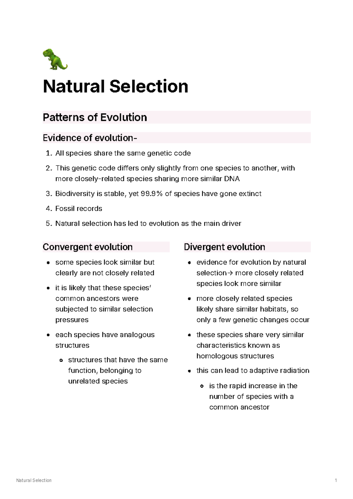 Natural-selection - it is on biology - Natural Selection 1 🦖 Natural ...