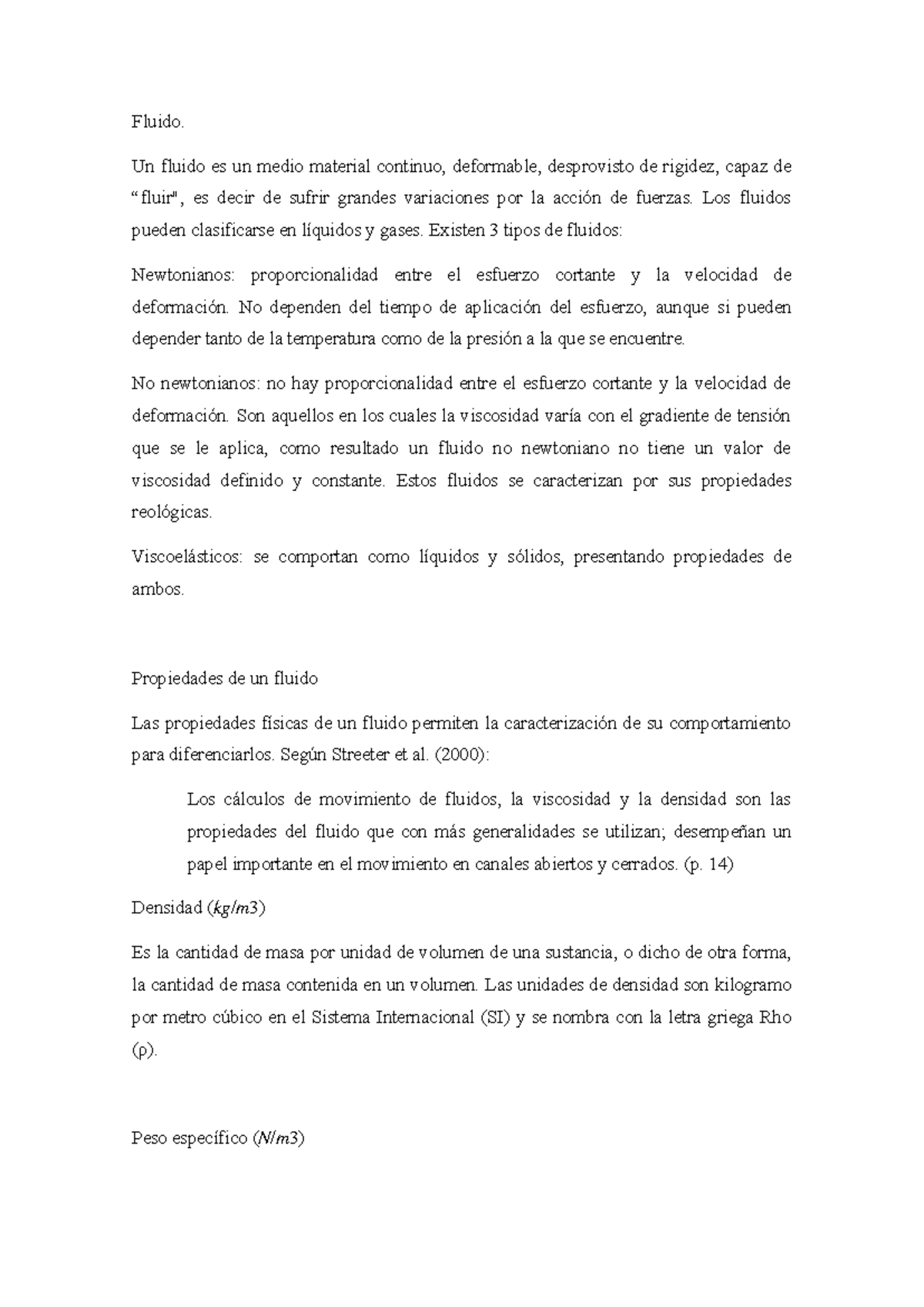 Conceptos y definiciones - Fluido. Un fluido es un medio material ...