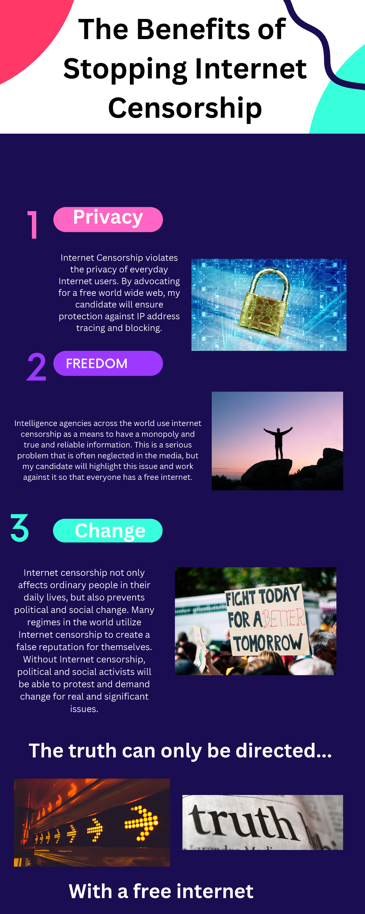 AP CSP Internet Dilemmas Infographic - 1 2 3 FREEDOM The Benefits of ...
