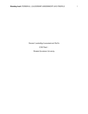 C203task1 - C203 Task 1 - Becoming an Effective Leader C203 – Task 1 ...