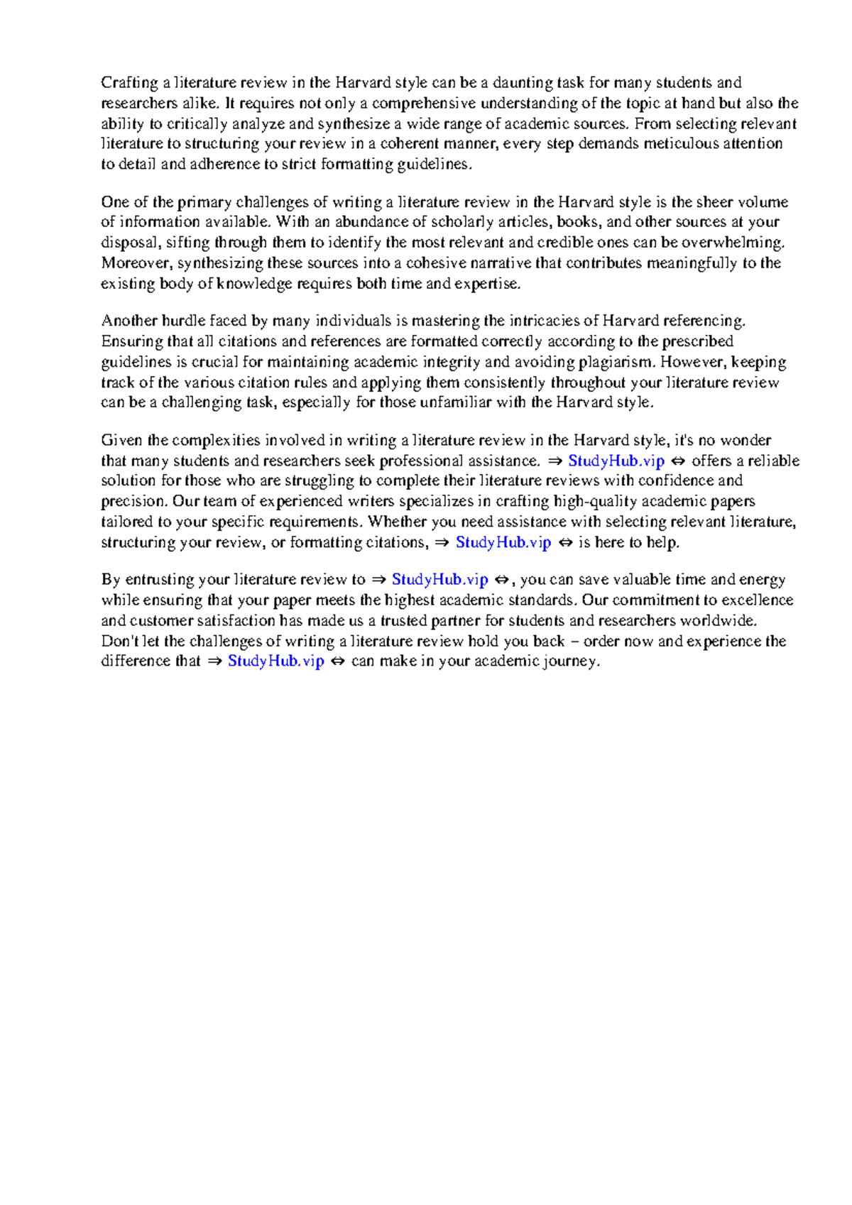Harvard Style Of Writing Literature Review - Crafting a literature ...