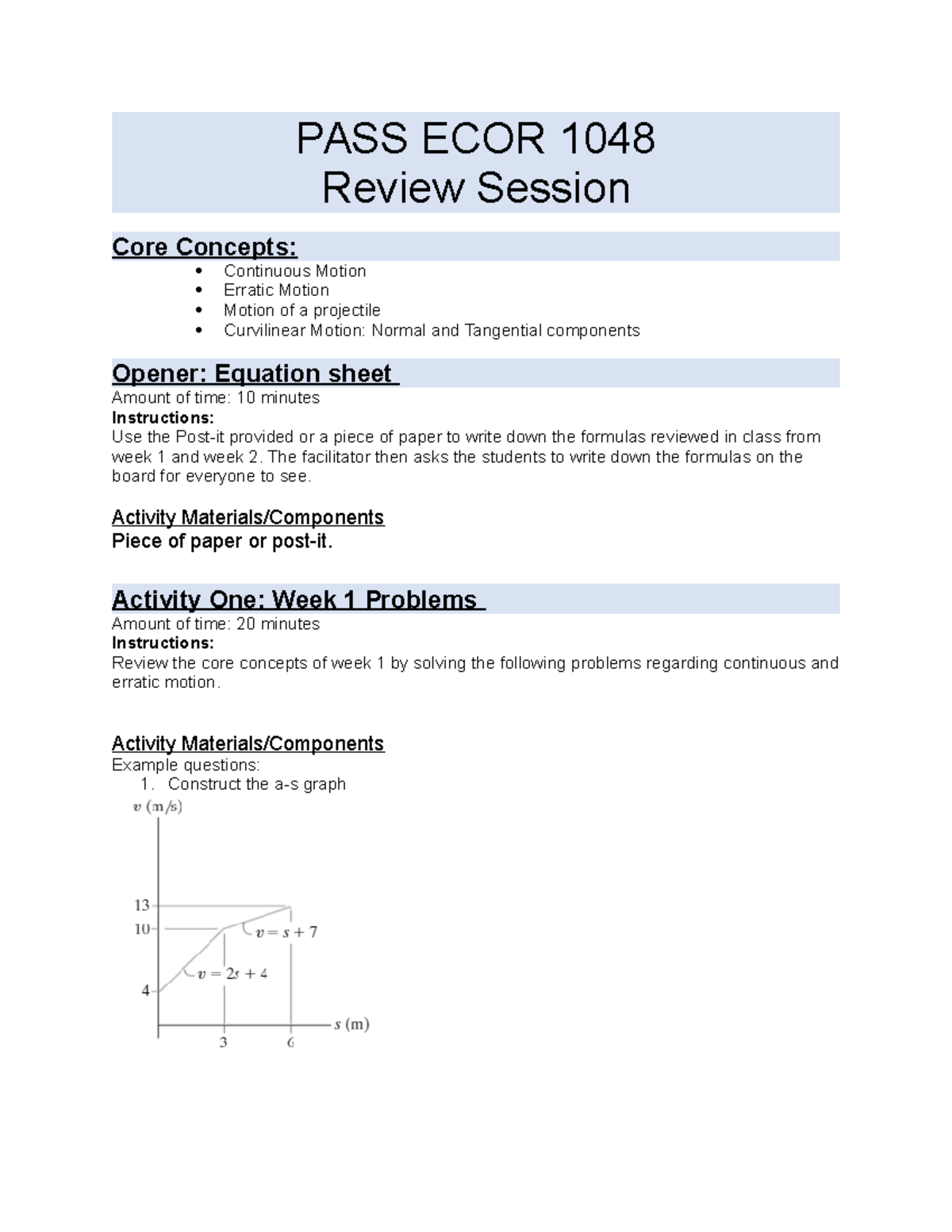 PASS ECOR 1048 Week 9 - ECOR PASS WORKSHEET - PASS ECOR 1048 Review ...