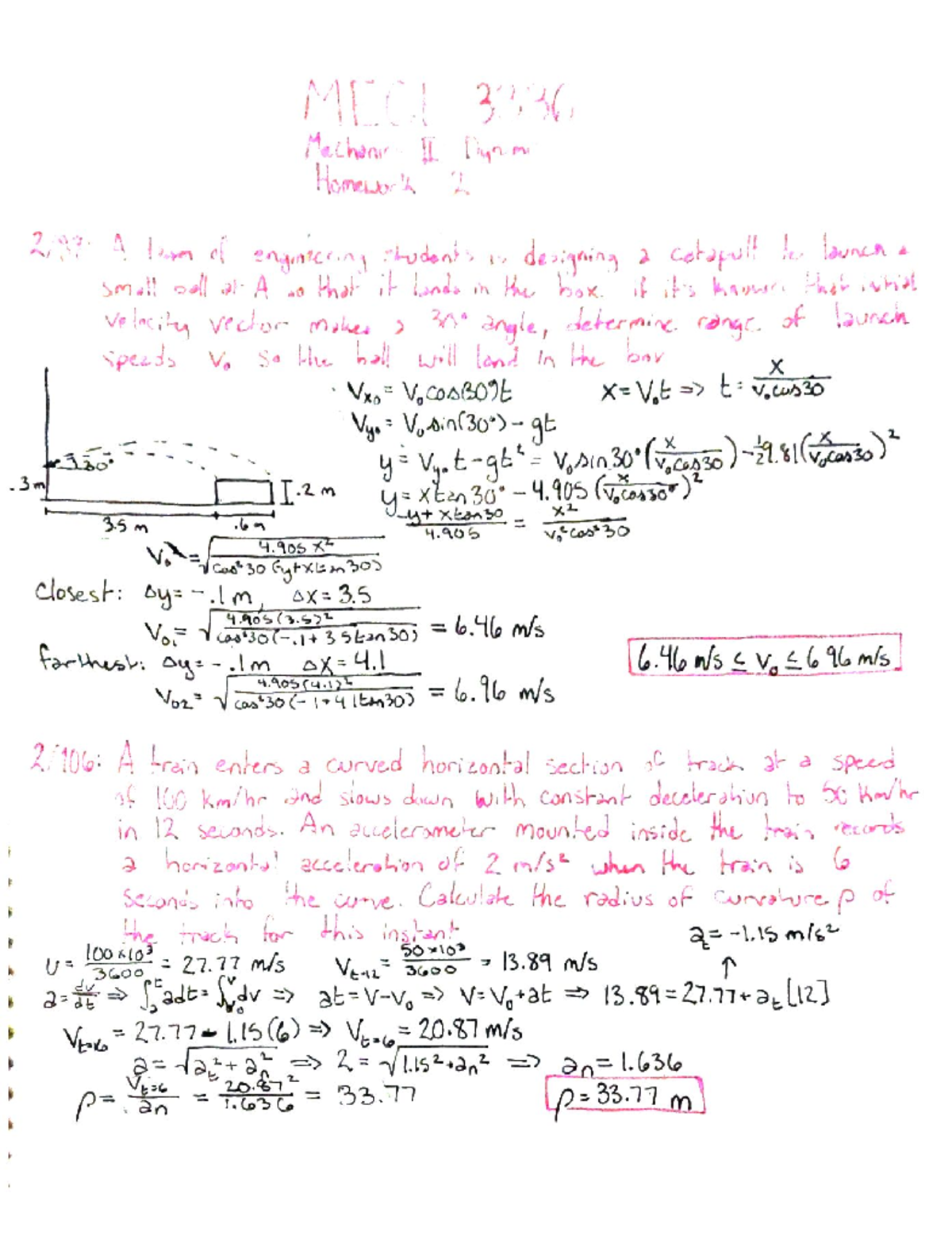 Lemuraws HW2 - Homework 2 for 2022-2023 Mechanics 2 Dynamics - 1 2/32 4 Team of enginicoing ...