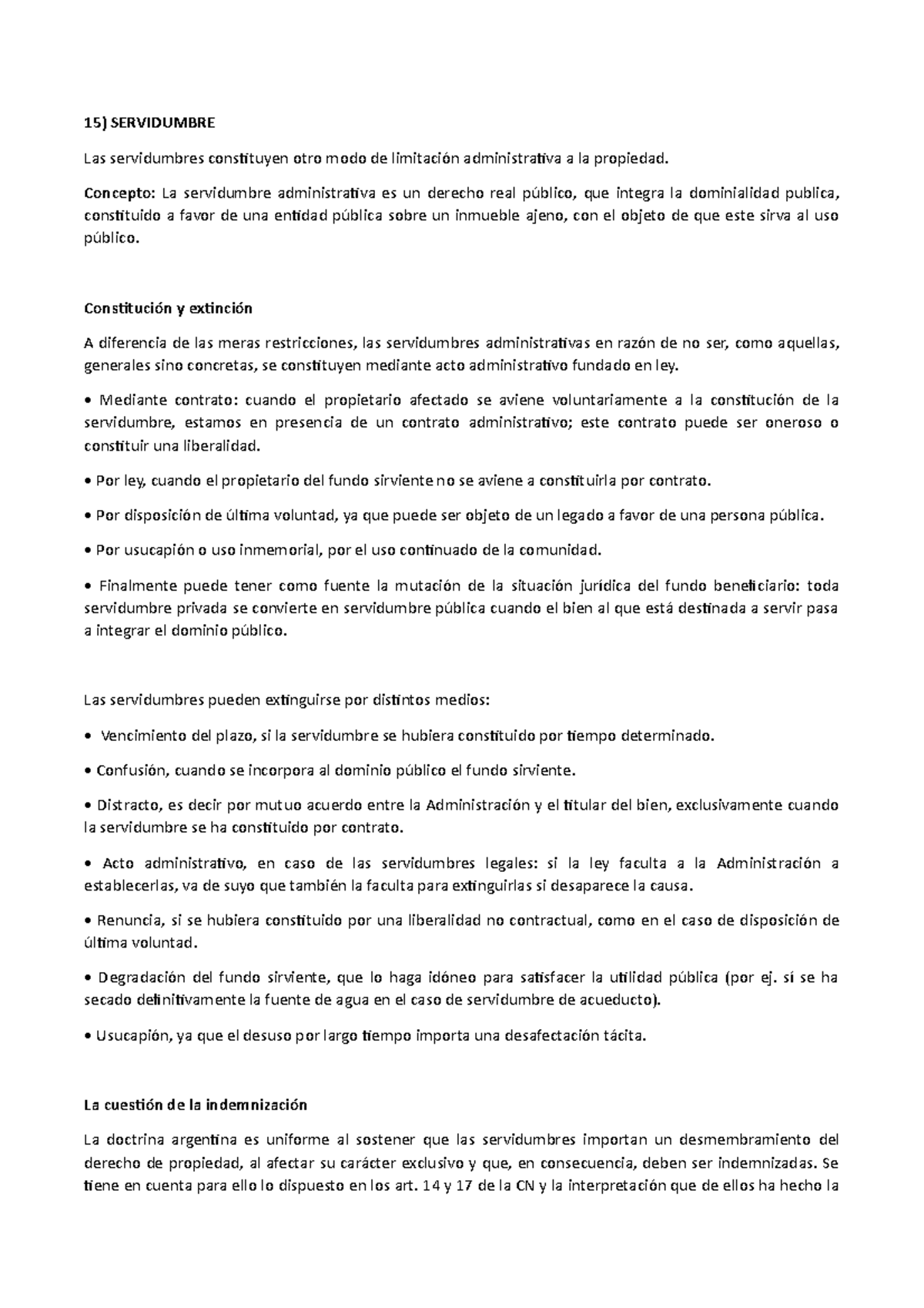 TP servidumbre, decomiso, requisa y ocupacion temporal - Derecho ...