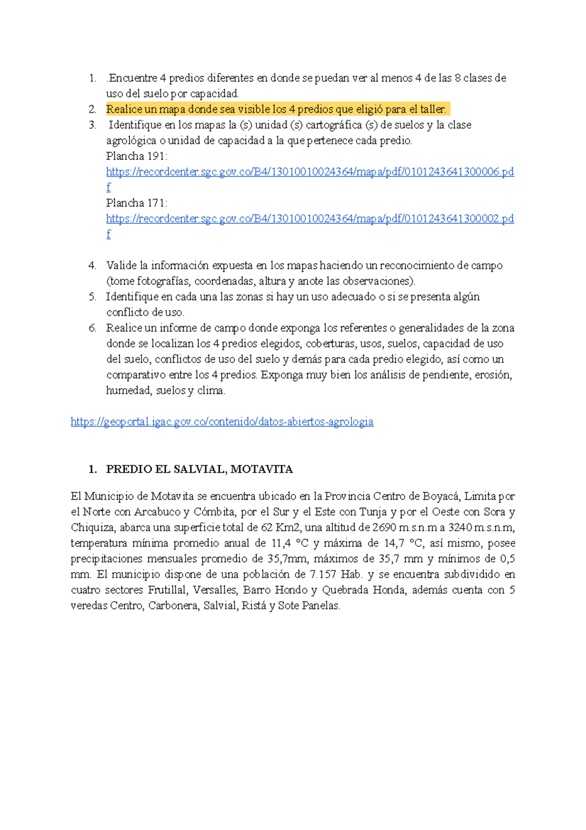 Predios Ordenamiento - .Encuentre 4 predios diferentes en donde se ...