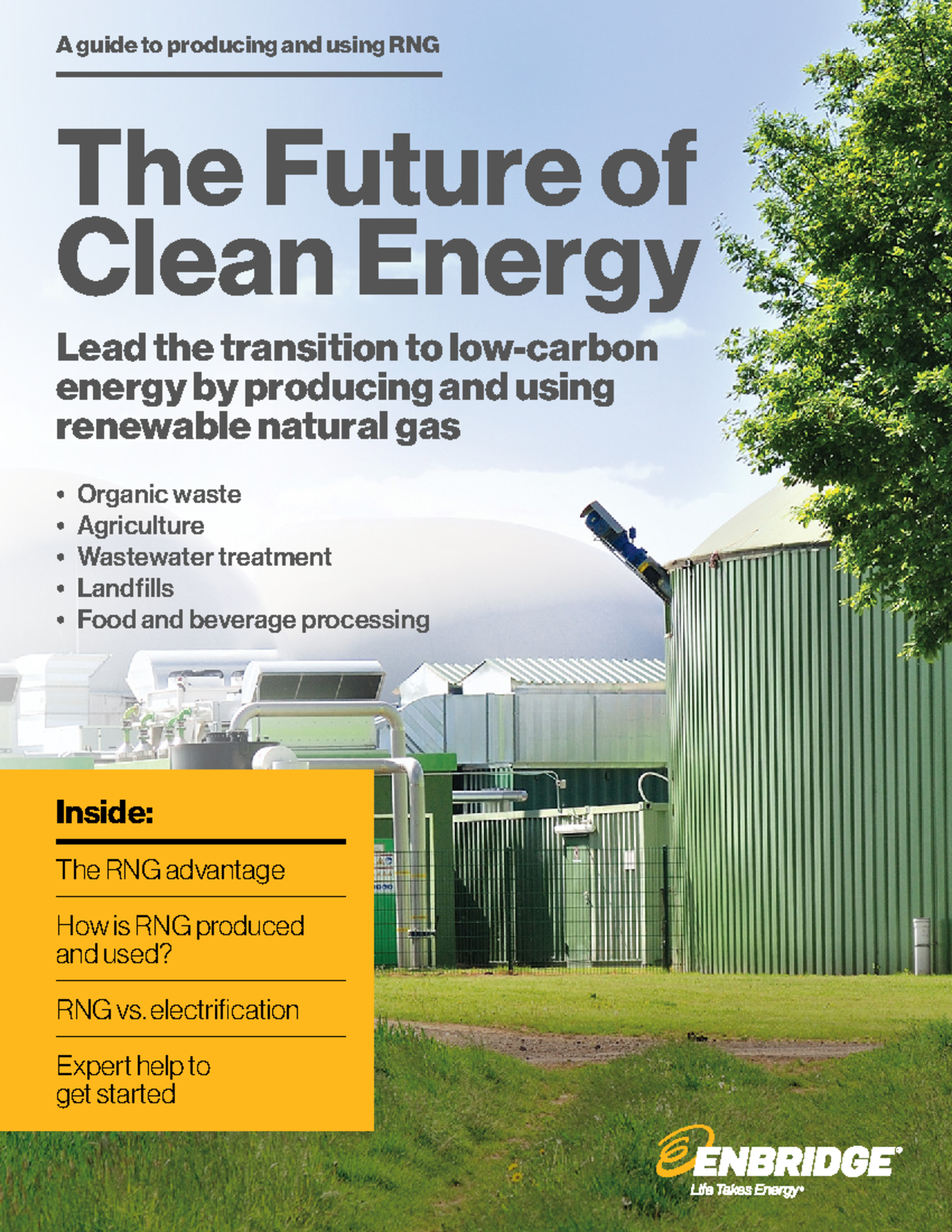 Enbridge Gas Guide to RNG - Organic waste Agriculture Wastewater ...
