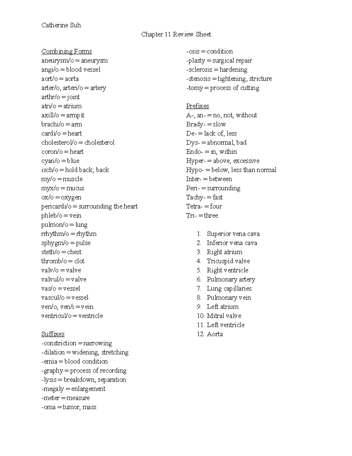 HITT 1305 Chapter 11 Review Sheet - Catherine Suh Chapter 11 Review ...
