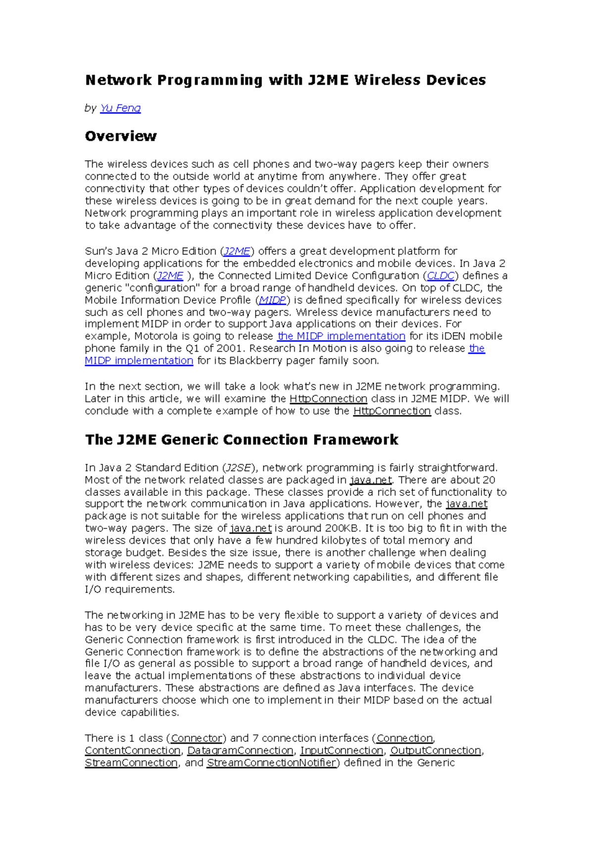 Manual - Redes - Network Programming WITH J2ME Wireless Devices - Network Programming with J2ME ...