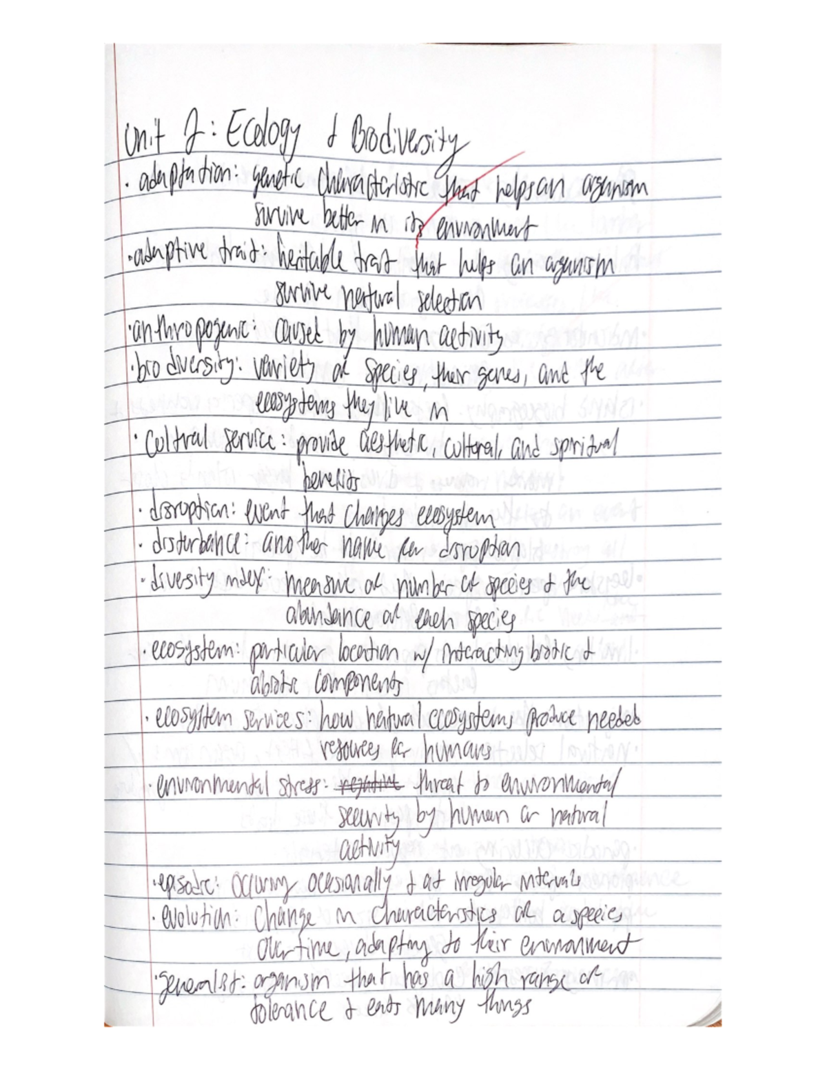 Scanned Documents - Ecology and Biodiversity: Unit 2 Vocab - ES 2013 ...