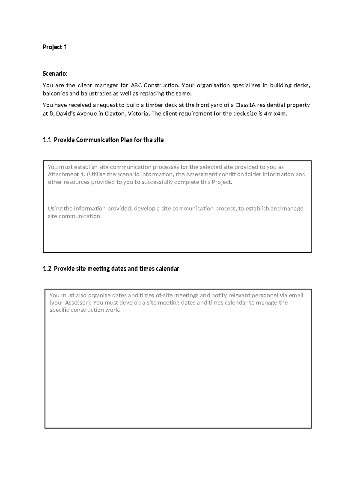 Project 1 Template - Scenario: You are the client manager for ABC ...