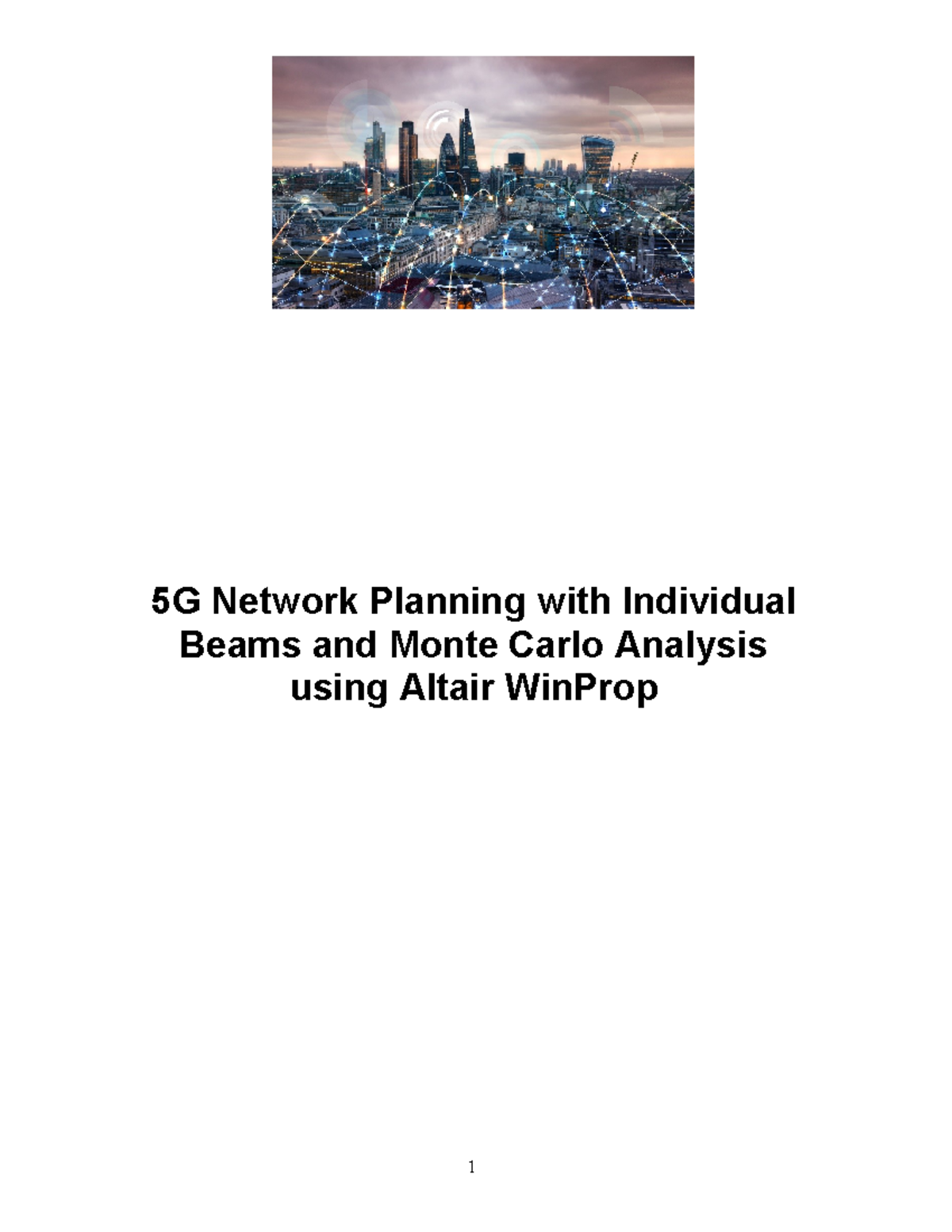 5G Network Planning with Individual Beams and Monte Carlo Analysis ...