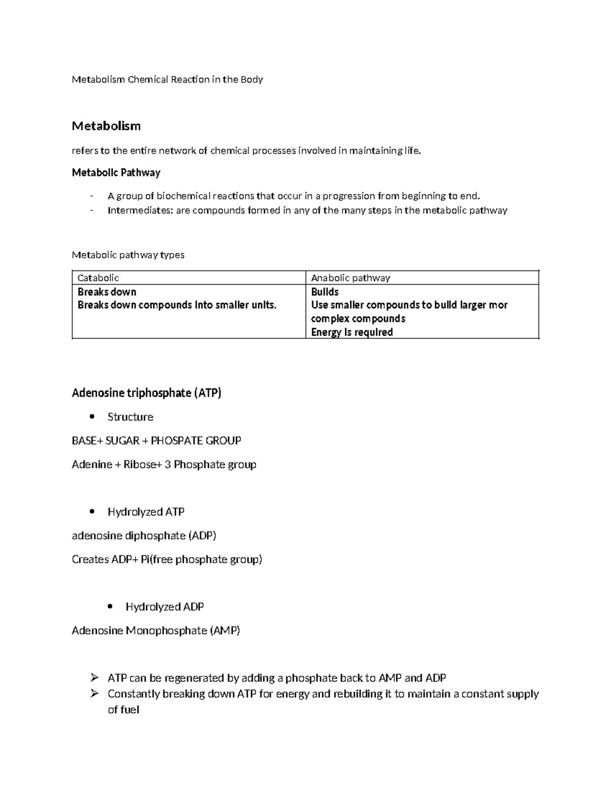 Metabolism Chemical Reaction in the Body - Metabolism Chemical Reaction ...