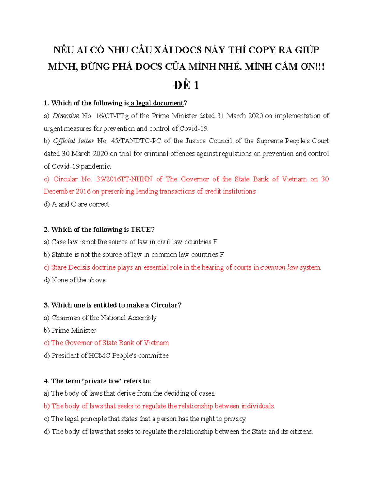 Midterm năm nào đó - Mid-term sample exam - NẾU AI CÓ NHU CẦU XÀI DOCS NÀY THÌ COPY RA GIÚP MÌNH ...