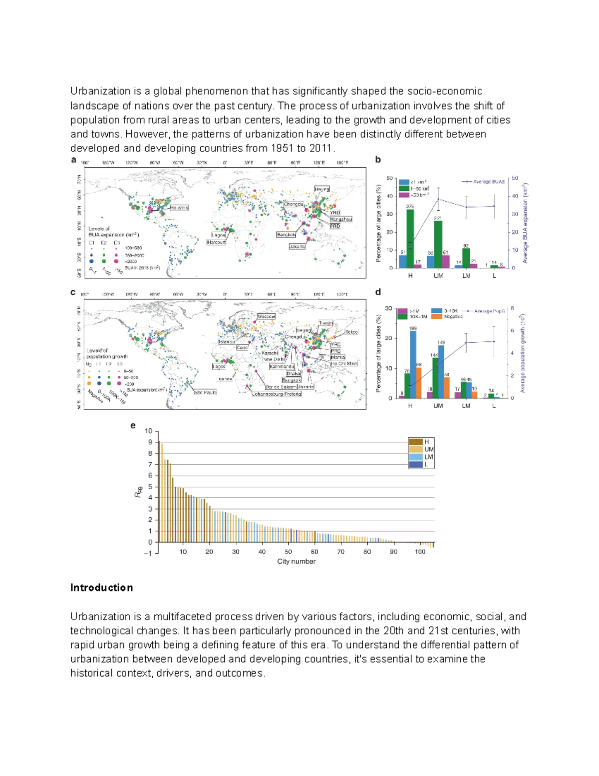 Urban geography - Urbanization is a global phenomenon that has ...