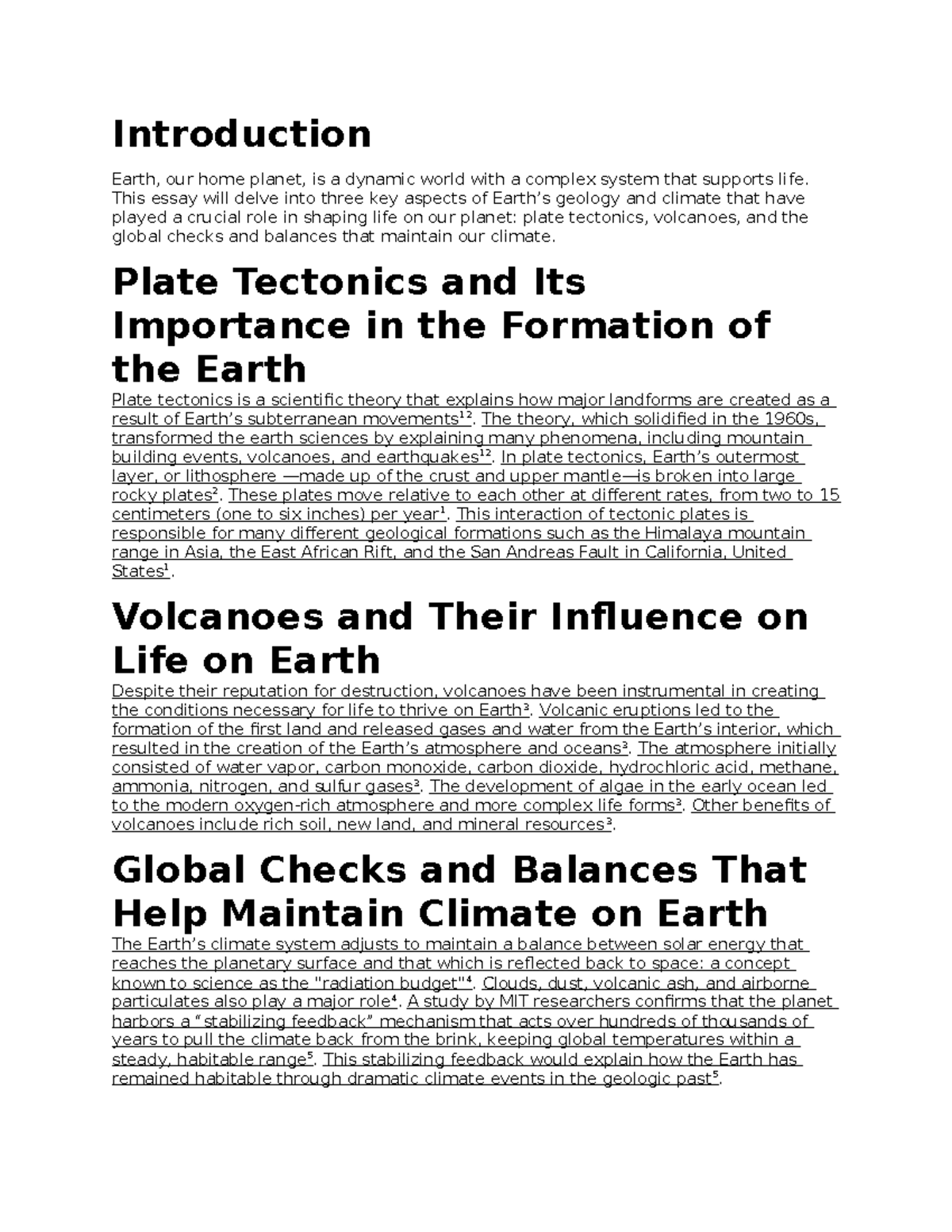 Introduction - Introduction Earth, our home planet, is a dynamic world ...