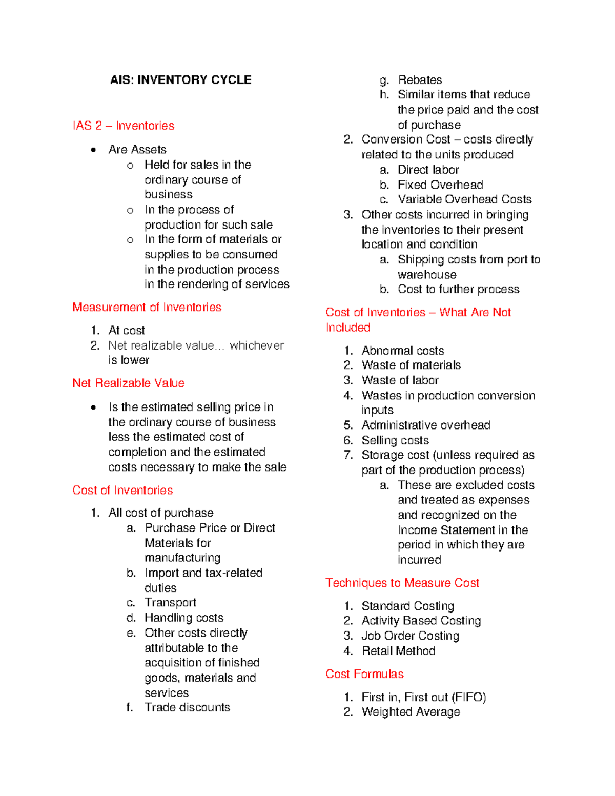 Accounting Information System-Inventory Cycle - AIS: INVENTORY CYCLE ...