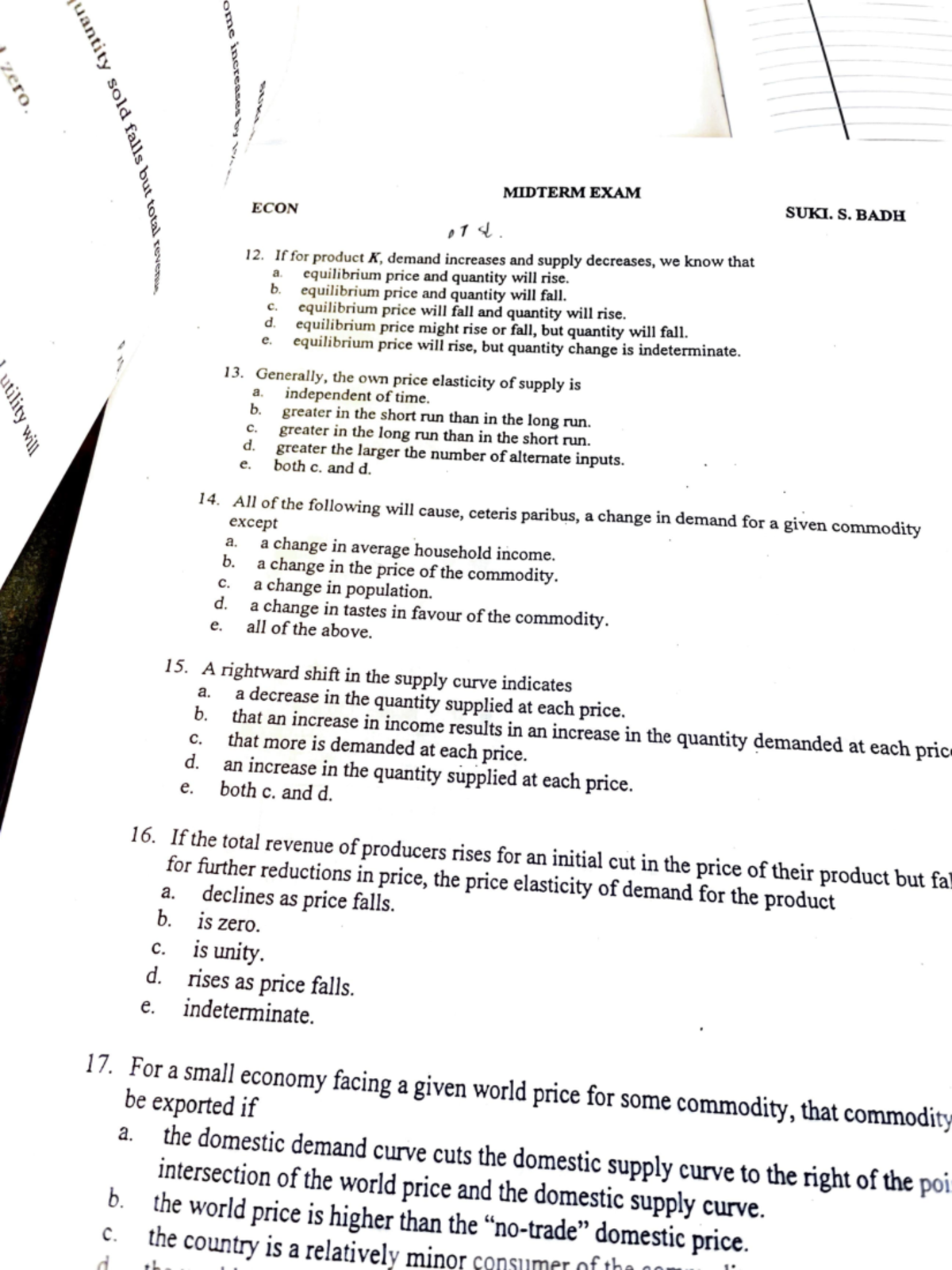 Adobe Scan Mar 20, 2023 - Midterm Mcq - 16. MIDTERM EXAM ECON , 1 c. 12 ...