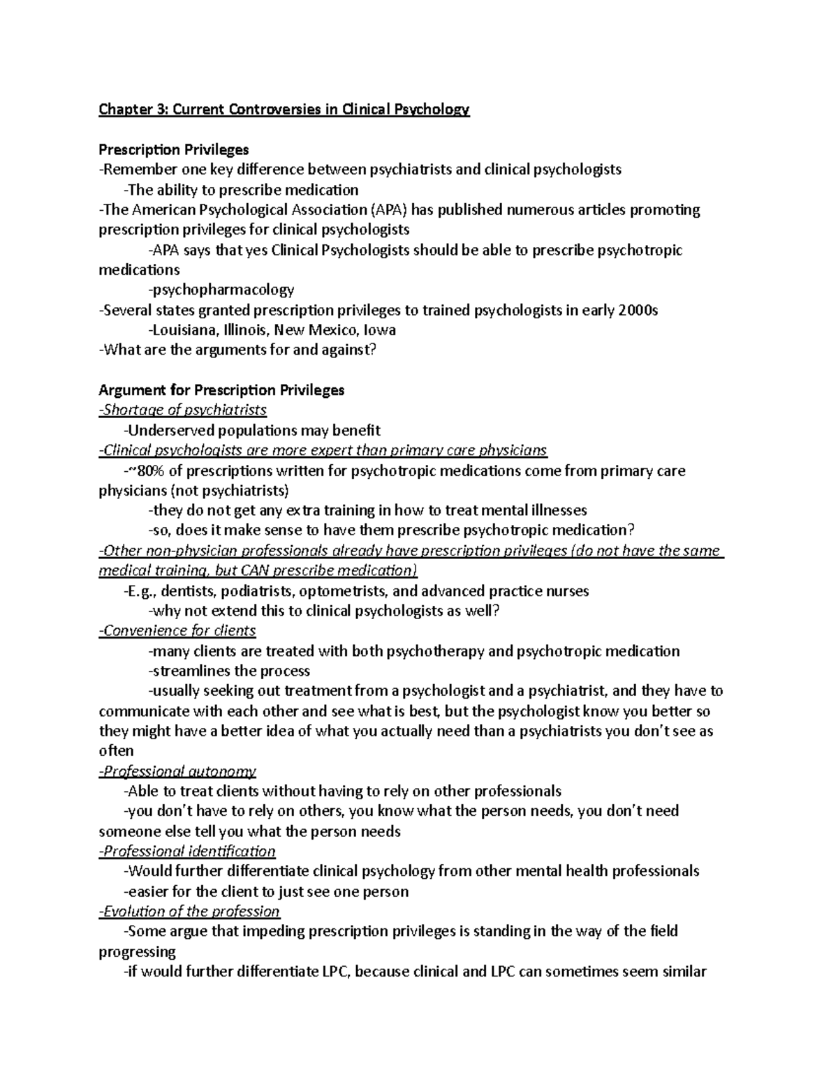 Chapter 3: Current Controversies in Clinical Psychology - Chapter 3 ...