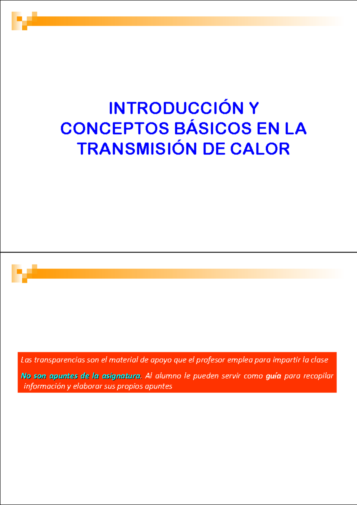 TC - T01 Introducción- Transmision- Calor - INTRODUCCIÓN Y CONCEPTOS ...