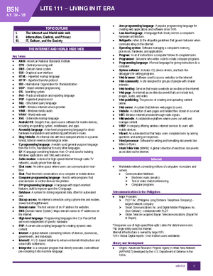 ELEC Midterm Reviewer - review!! - DO NOT SELL 1ST SEMESTER/MIDTERM ...