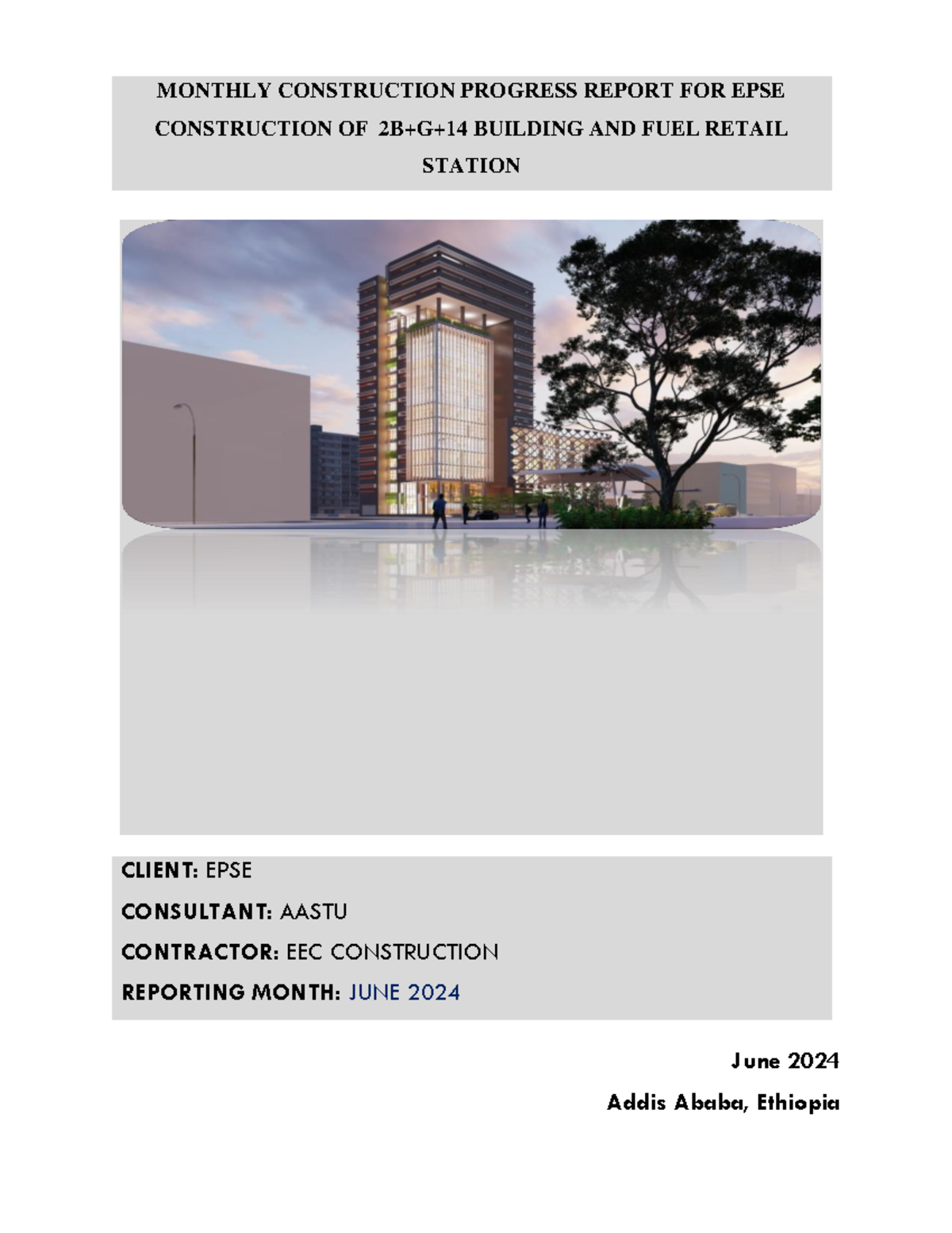 Monthly Progress Report June - MONTHLY CONSTRUCTION PROGRESS REPORT FOR ...