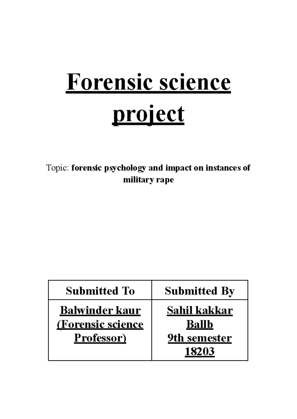 DOC-20241013-WA0000 - Forensic science - Forensic science project Topic ...