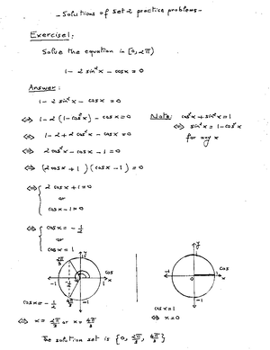 Trigonometric applications Math notes - MATH 3 - Studocu