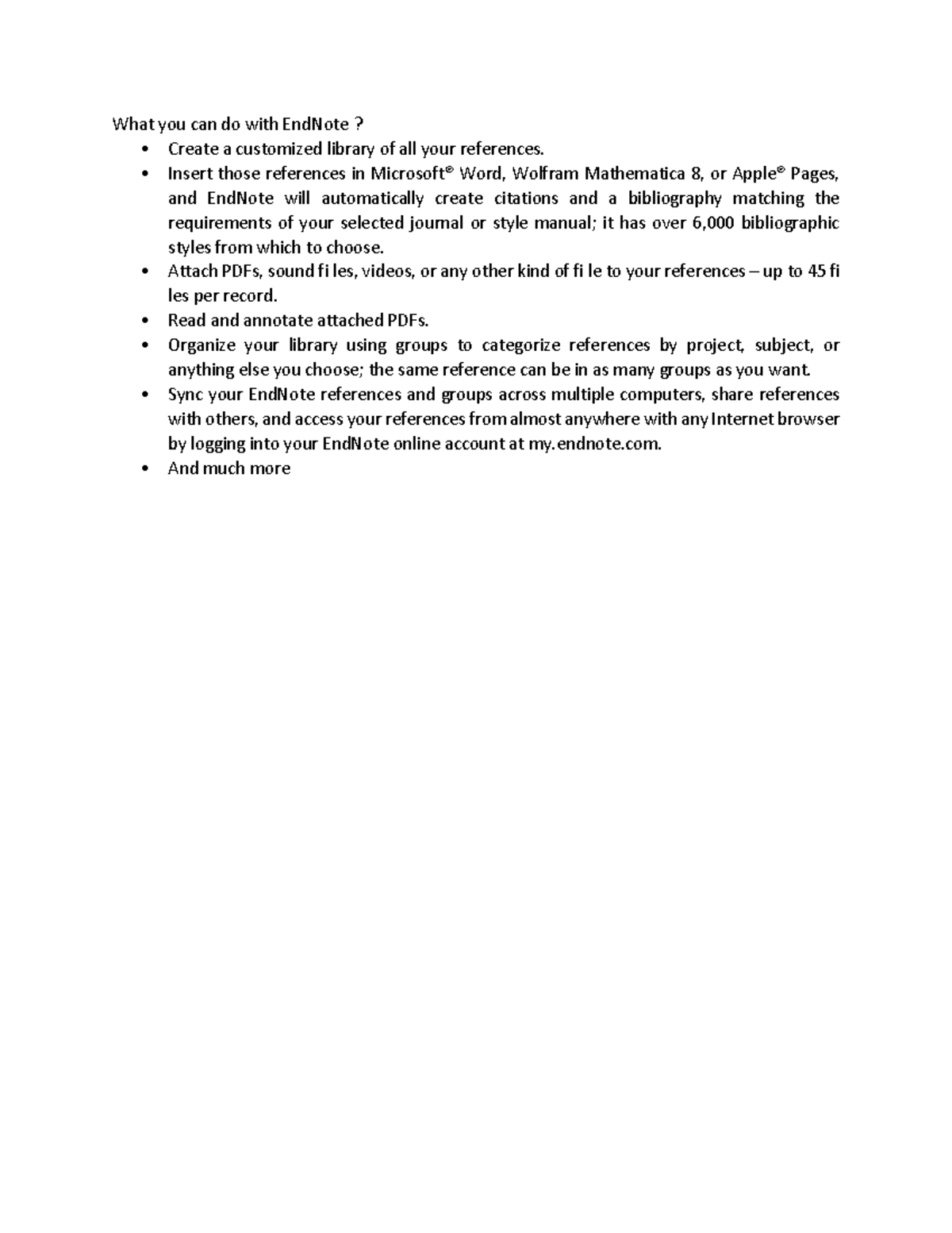 Why use endnote in research methodolgy - What you can do with EndNote ...