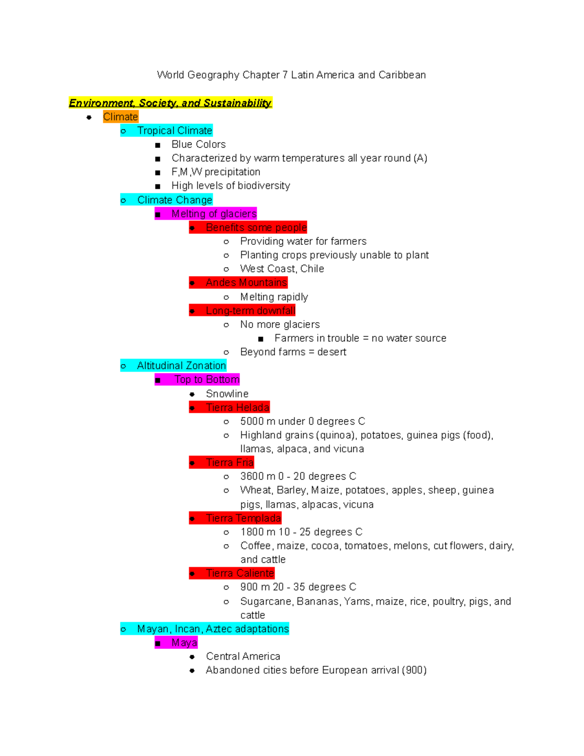 (Latin America)World Geography Chapter 7 Latin America and Carribbean ...