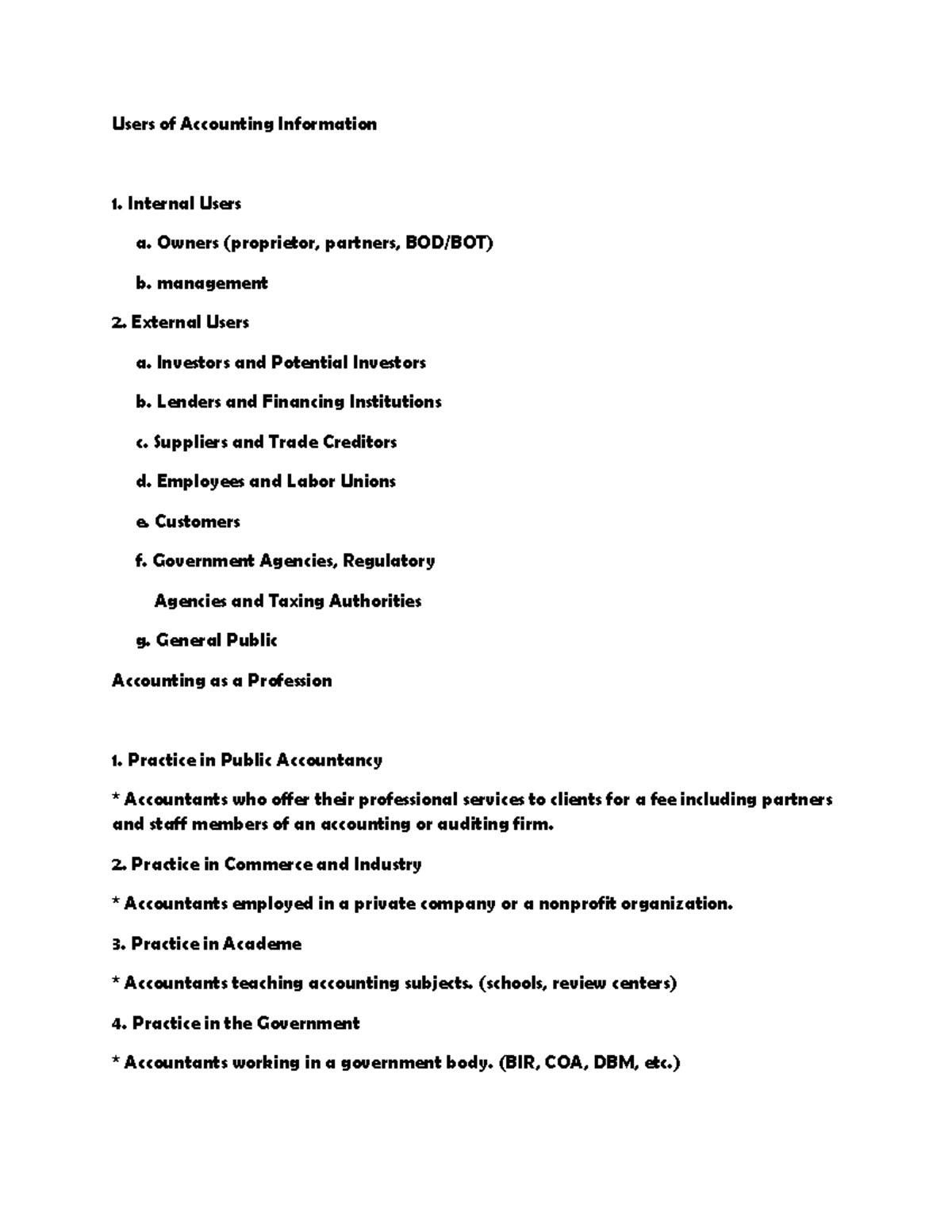 Internal Users and External Users - Users of Accounting Information ...