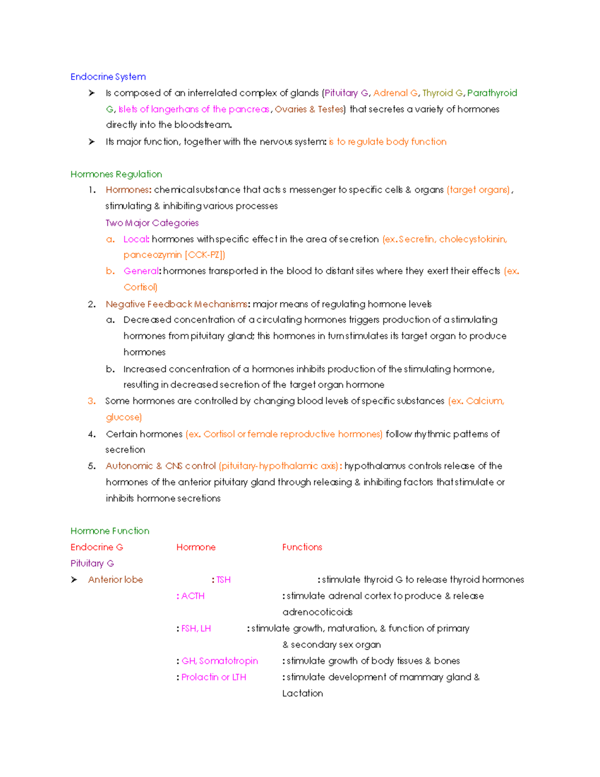 Endocrine System - Endocrine System Is composed of an interrelated ...