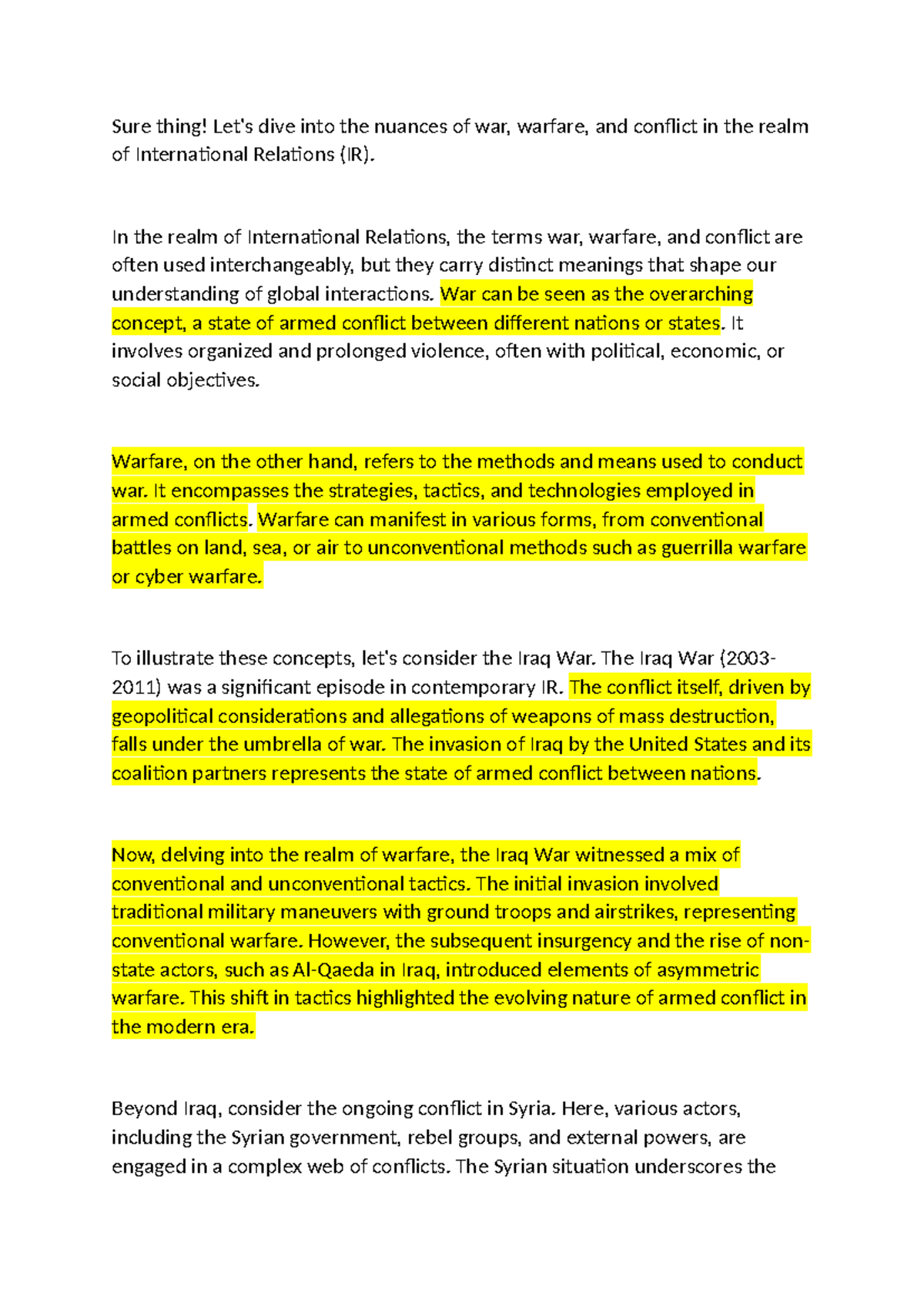 WAR Essays - Sure thing! Let's dive into the nuances of war, warfare ...