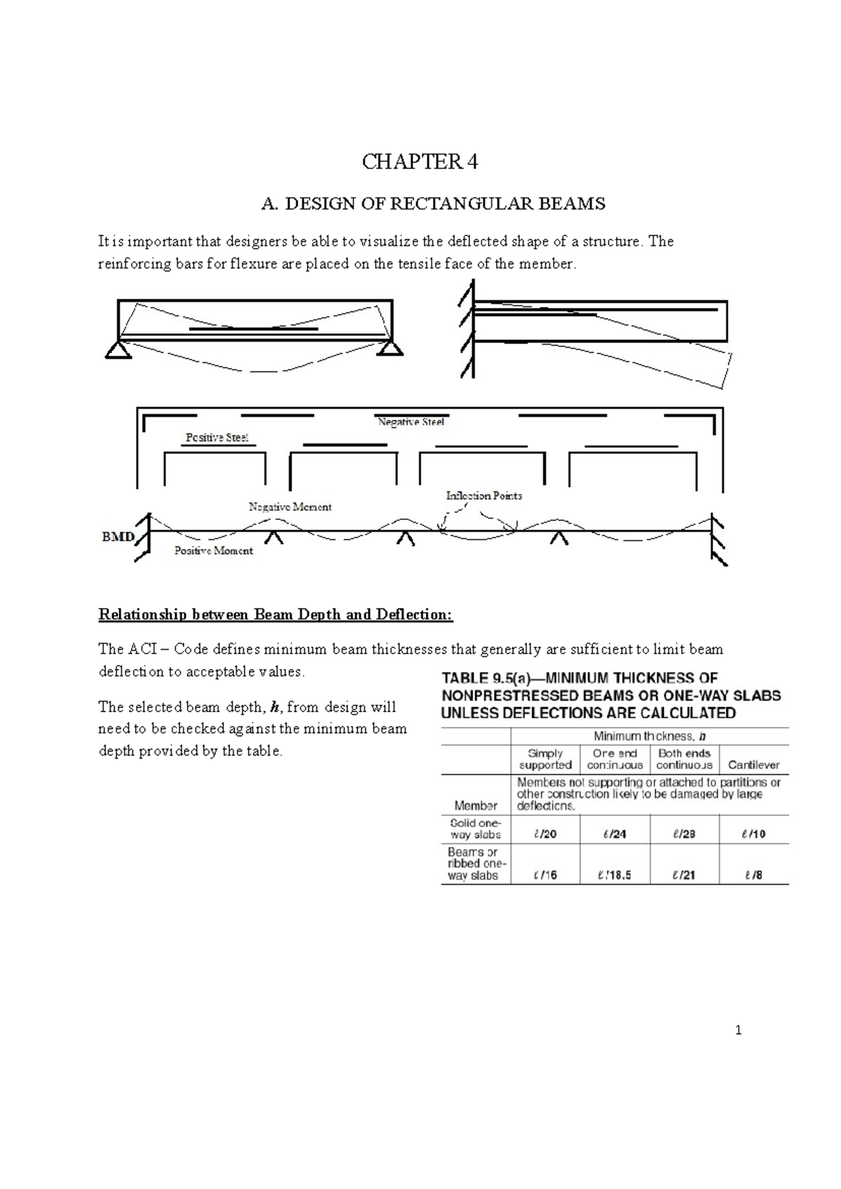 Chapter 4 - Summary Reinforced Concrete - CHAPTER 4 A. DESIGN OF ...