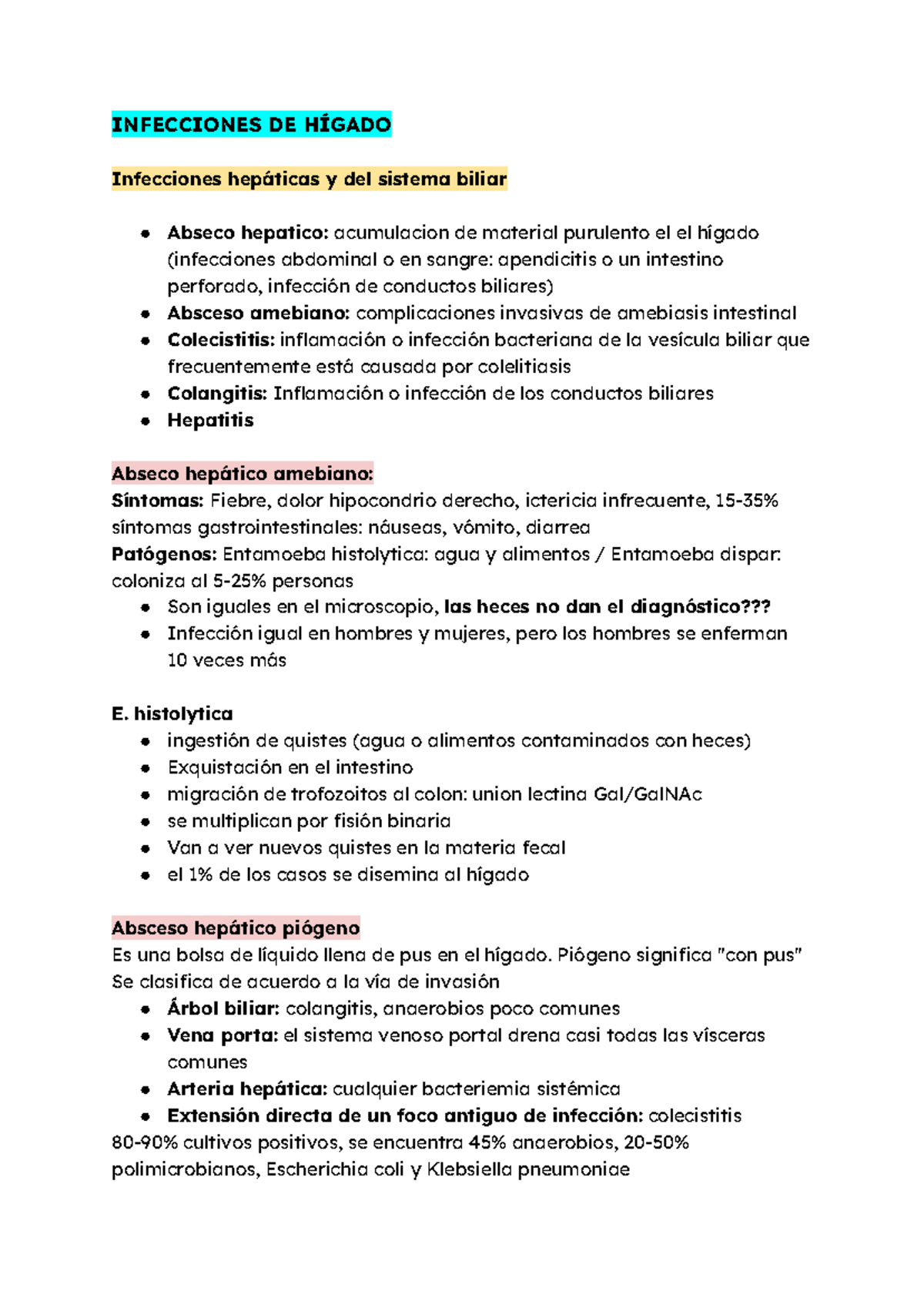 Infecciones DE HÍGADO - INFECCIONES DE HÍGADO Infecciones hepáticas y ...